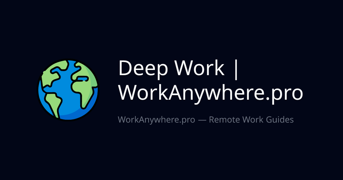 Deep Work | WorkAnywhere.pro