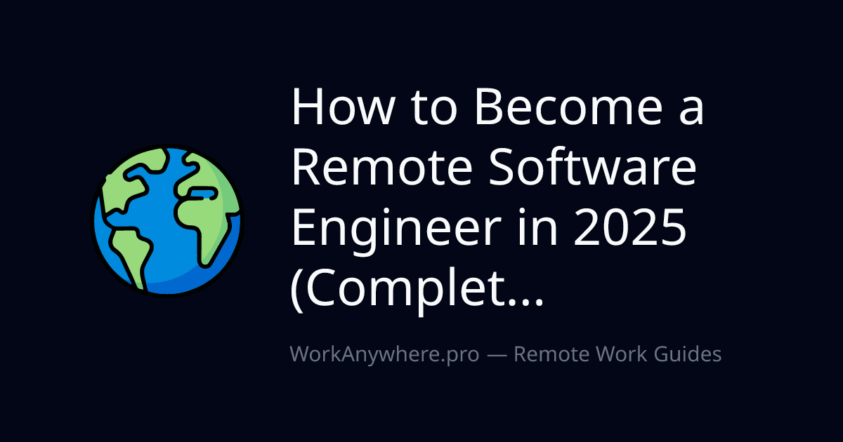 How to Become a Remote Software Engineer in 2025 (Complet...