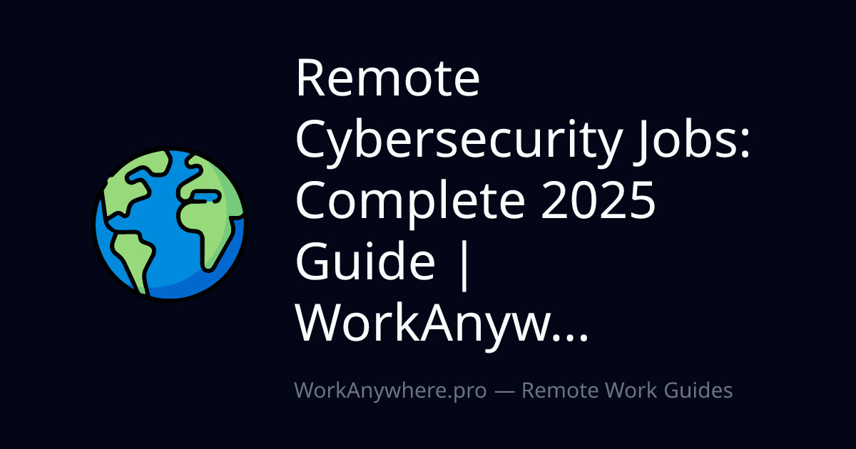 Remote Cybersecurity Jobs: Complete 2025 Guide | WorkAnyw...