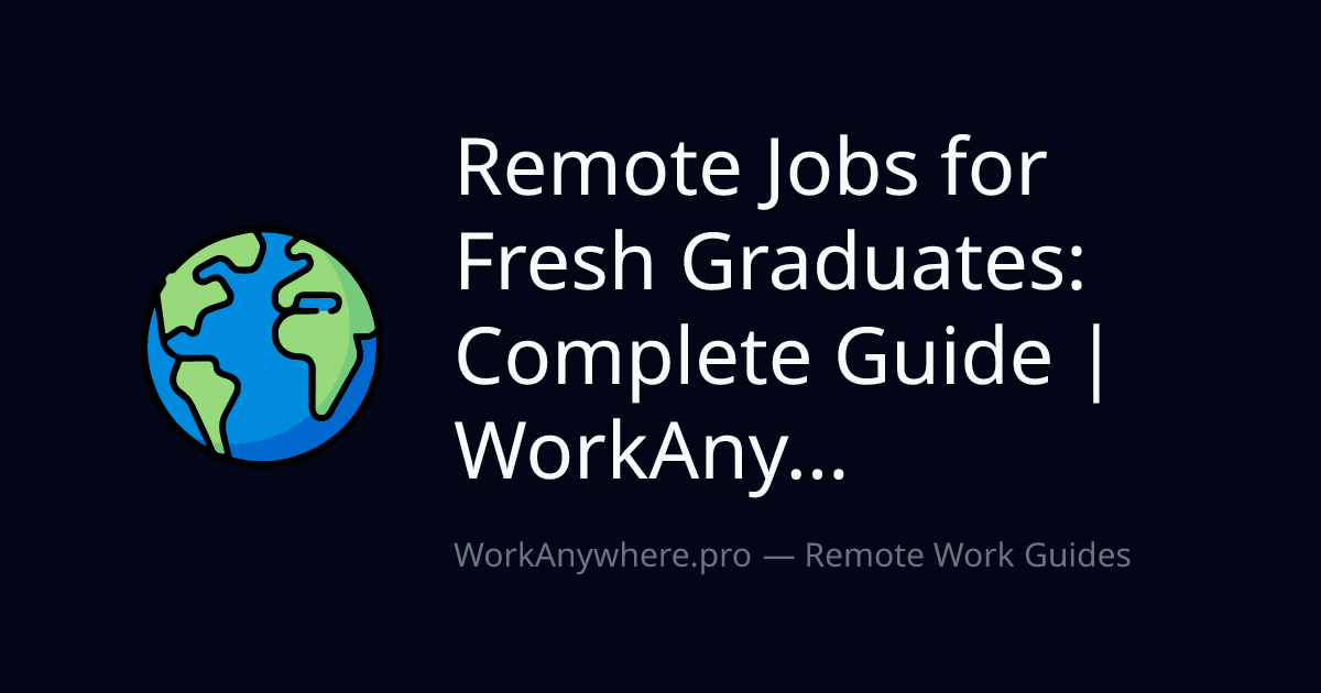 Remote Jobs for Fresh Graduates: Complete Guide | WorkAny...