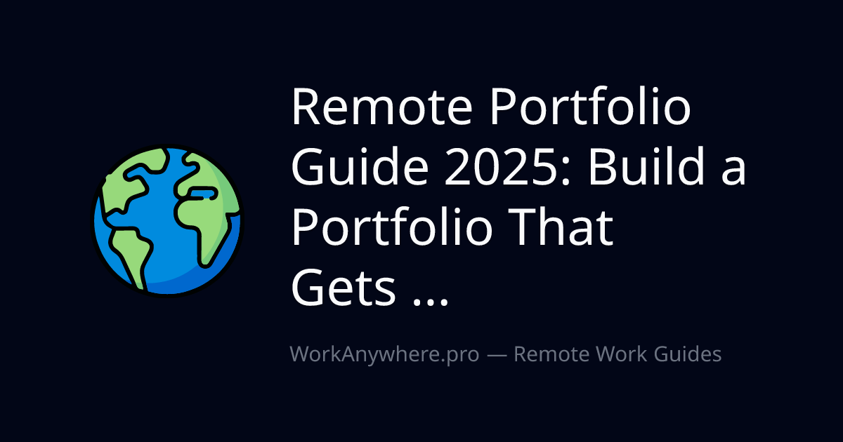 Remote Portfolio Guide 2025: Build a Portfolio That Gets...